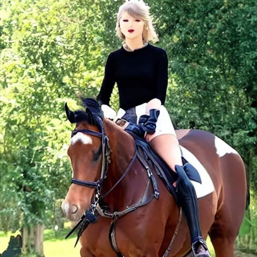 Taylor swift as a horse rider