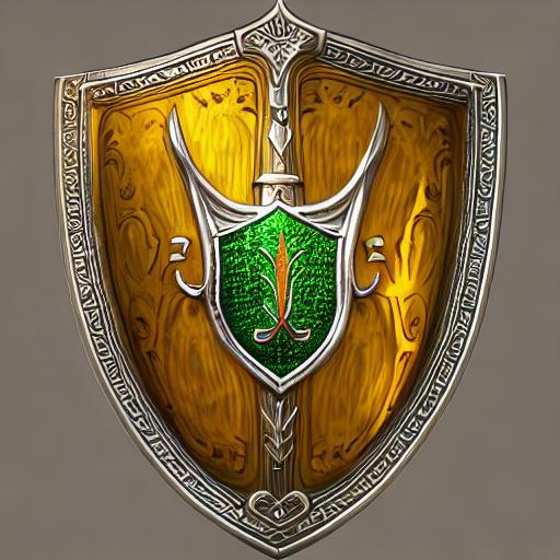 A coat of arms for an Elven family, forests, nobilit...