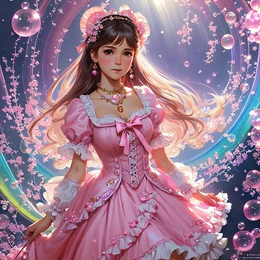 portrait of magical lolita girl, dreamy and ethereal...