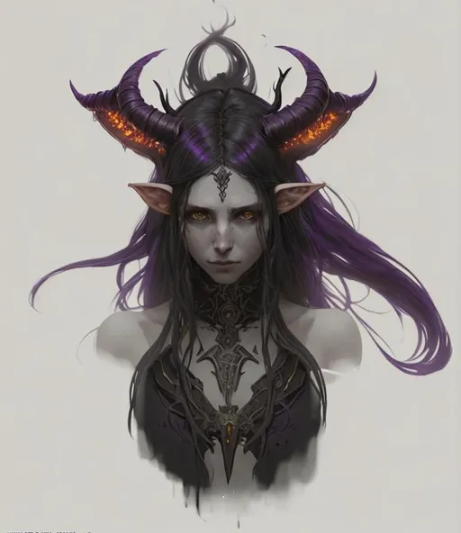 Female Elvens, Long Hair, Long Elven Ear, Demon Horn... | OpenArt