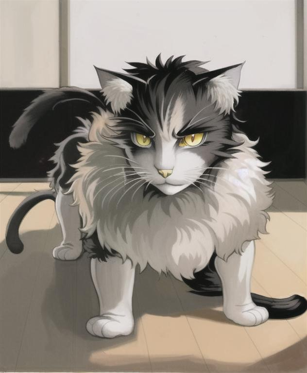 a stern looking cat man | OpenArt