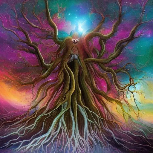 Enlightenment tree. Bioluminescent. By Jacek yerka,... | OpenArt