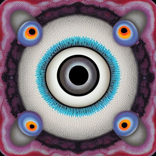 Sock with Googly Eyes, Hypnotic Textured Background