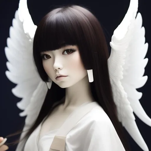 A beautiful japanese angel with bang