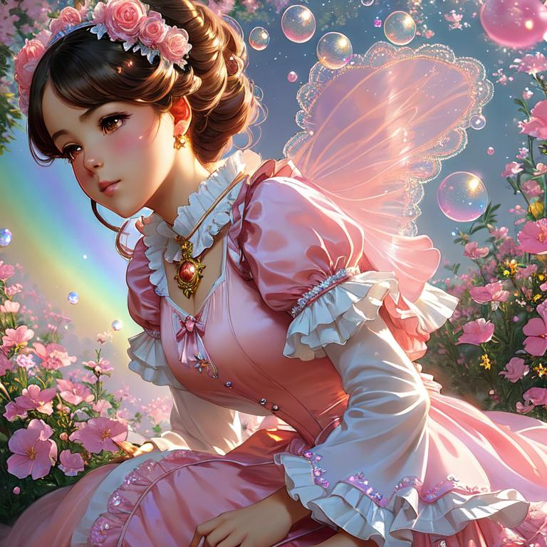 portrait of magical lolita girl, dreamy and ethereal...