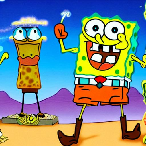 spongebob as a god | OpenArt