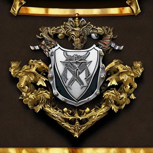 family crest on chest plate