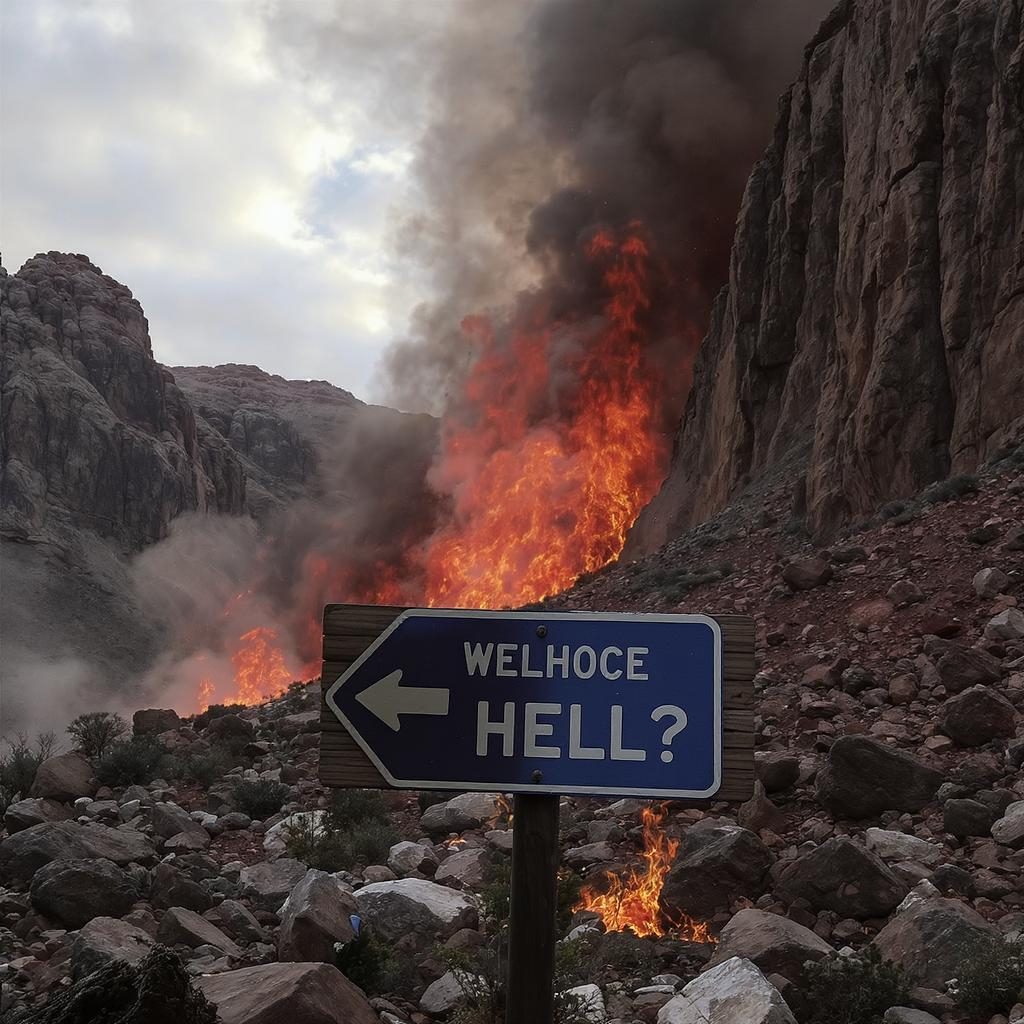 Make a photo of the place called Hell?