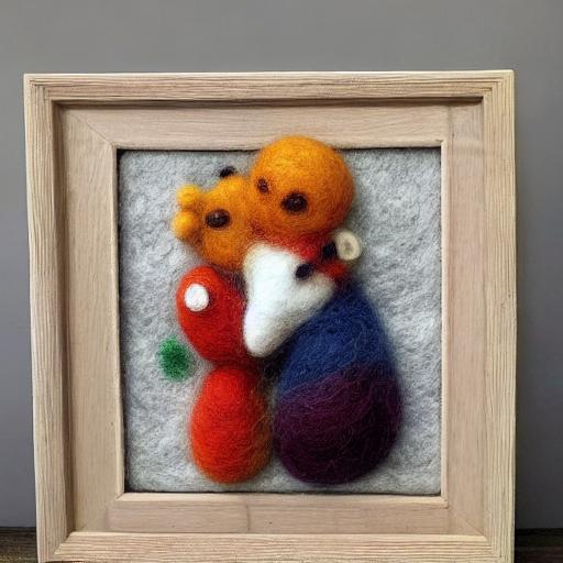 picture of needle felted art that is unique and has... | OpenArt
