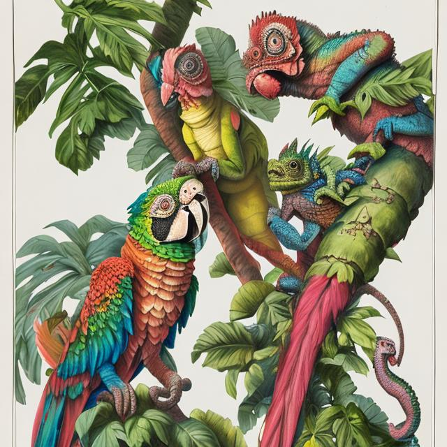 Male and Female versions of imaginary creature that...