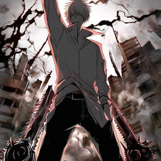 chainsaw man,power,girl,anime,gore