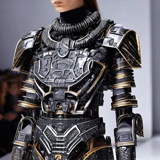 Aztec Obsidian battle armor for cybernetic women at... | OpenArt