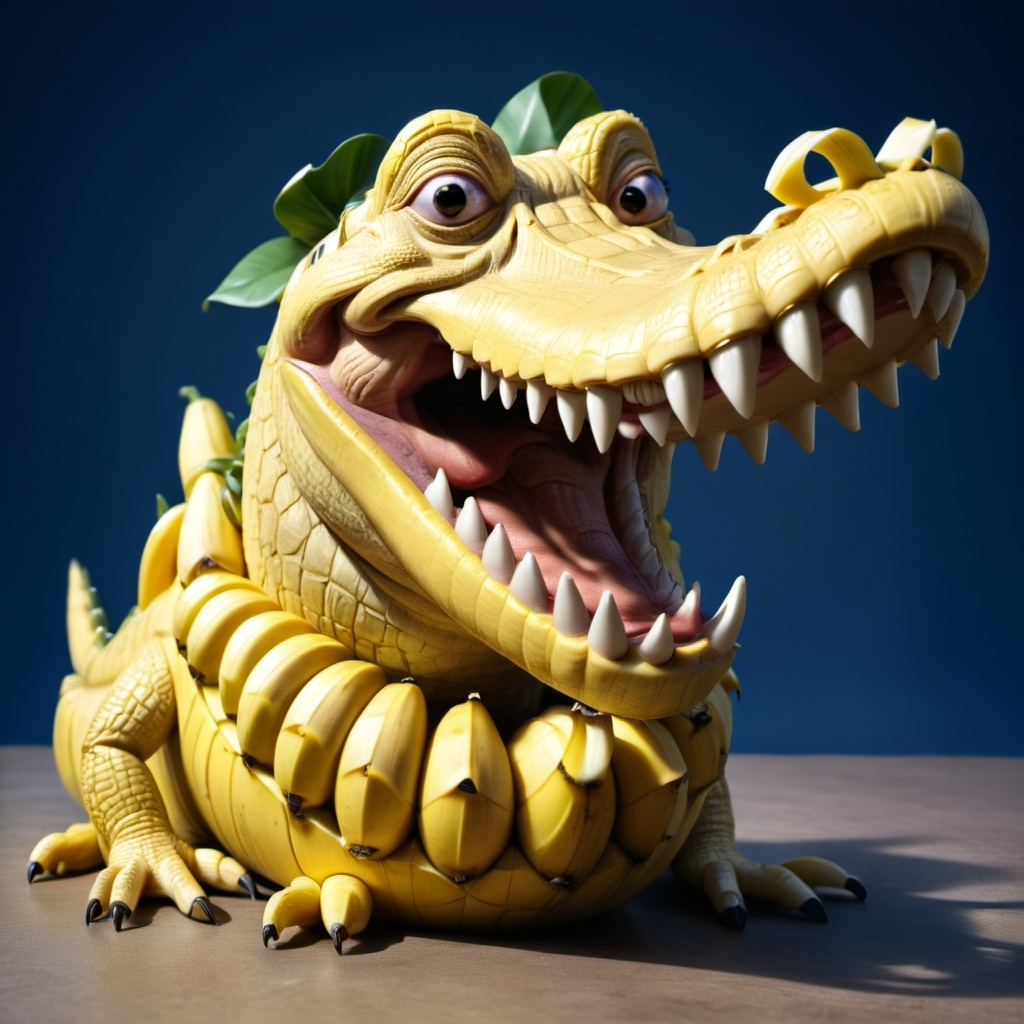 A crocodile made of Banana