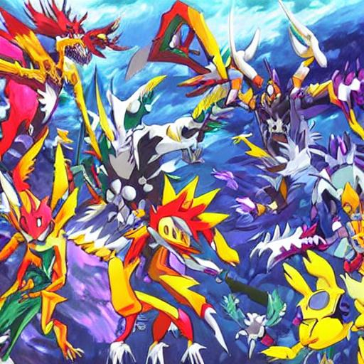 digimon evolution landscape underworld symmetry oil... | OpenArt