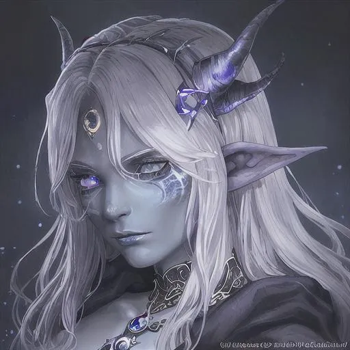 A beautiful D&D Circle of Stars Druid, character por...