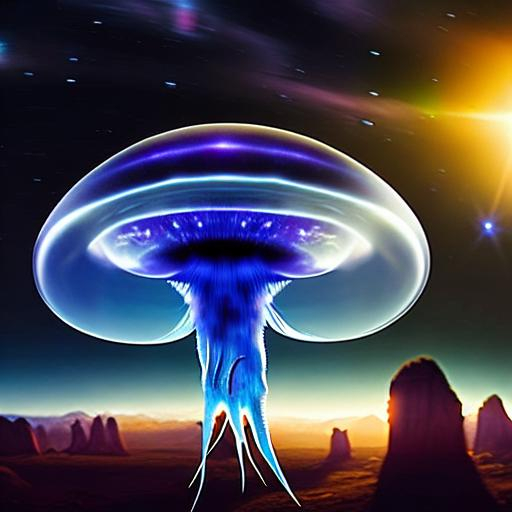 Friendly Alien Space Jellyfish delegation arrives at...