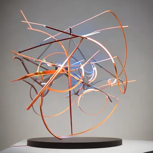 a kinetic sculpture that looks clean, modern and aes... | OpenArt
