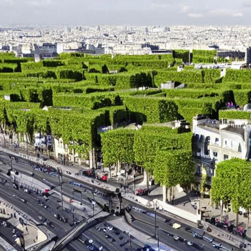 paris in 2050 with beautiful green enviroment, clean... | OpenArt