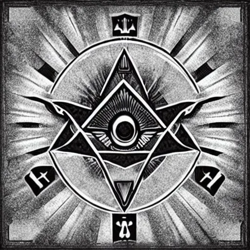 Masonic Eye insinde a Vector triangle and underneath... | OpenArt