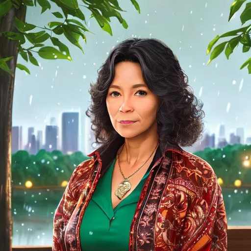 photo realistic portrait of Latina Lady, Light Green... | OpenArt