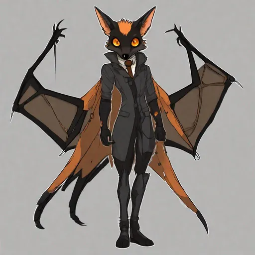 anthropomorphic Green and black fox with tentacles o... | OpenArt