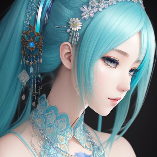 masterpiece hyperdetailed hatsune miku, intricate hy... | OpenArt