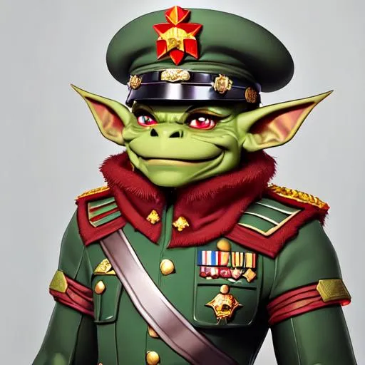 a communist goblin Soldier. The goblin soldier would... | OpenArt