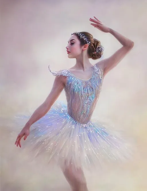 Photorealistic portrait of a beautiful ballerina wea... | OpenArt