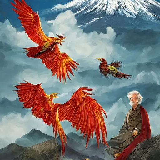 Illustrate the epic moment of Mark Twain and Dumbled... | OpenArt