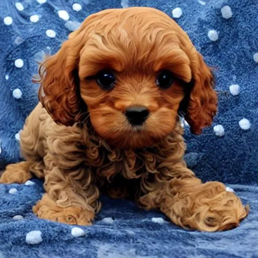 cute cavapoo puppies with a bath | OpenArt