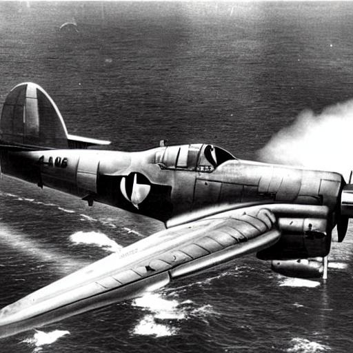 An American WW2 Hellcat Fighter Aircraft firing on a... | OpenArt