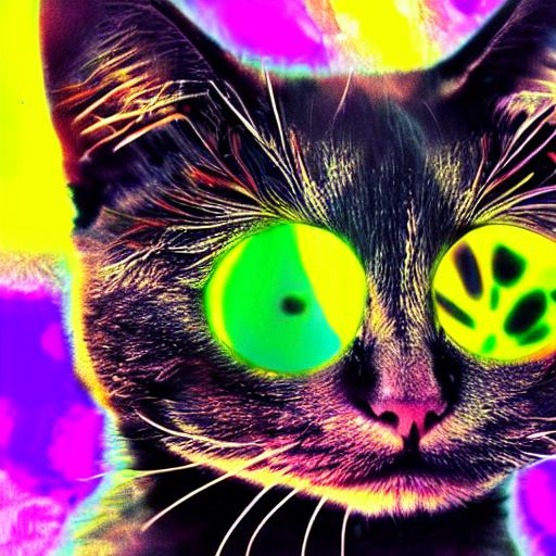 Cat in a lsd trip | OpenArt