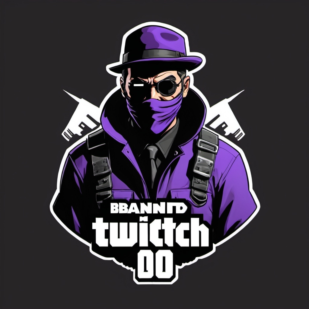 create a logo for twitch in the gta5 bandit theme