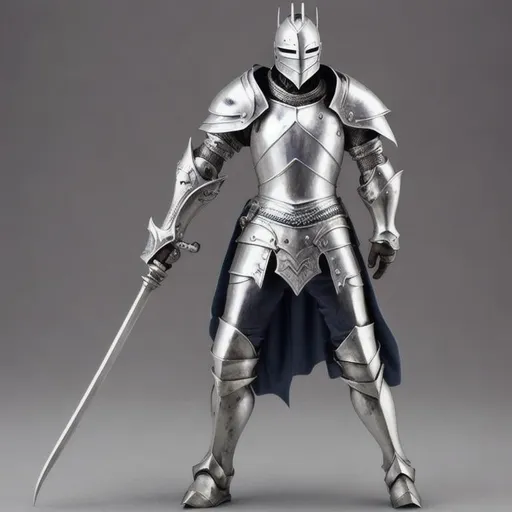 Silver Knight standing | OpenArt
