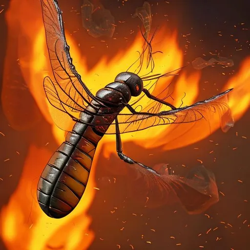 Flycatcher, Shimmering like fire, these dovah-flies... | OpenArt