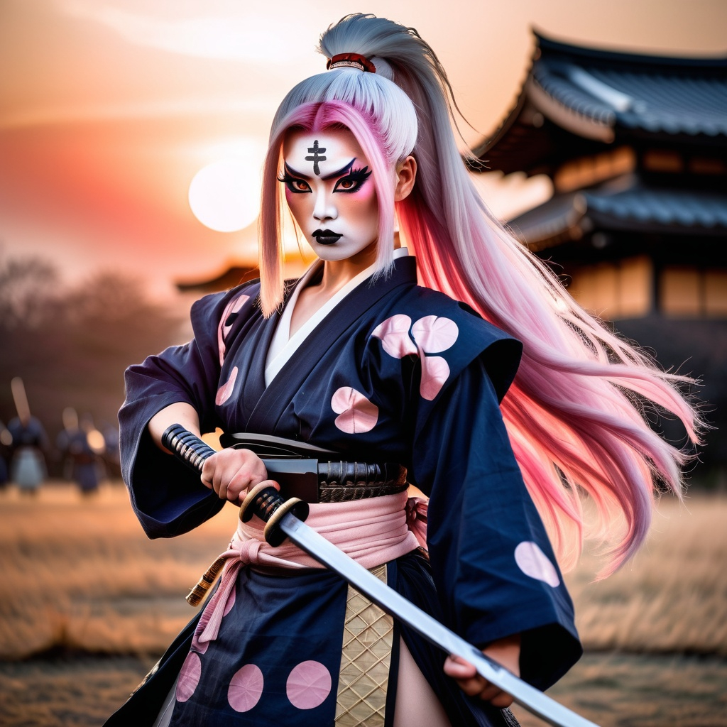 A gorgeous muscular 21-year-old Japanese drag queen...