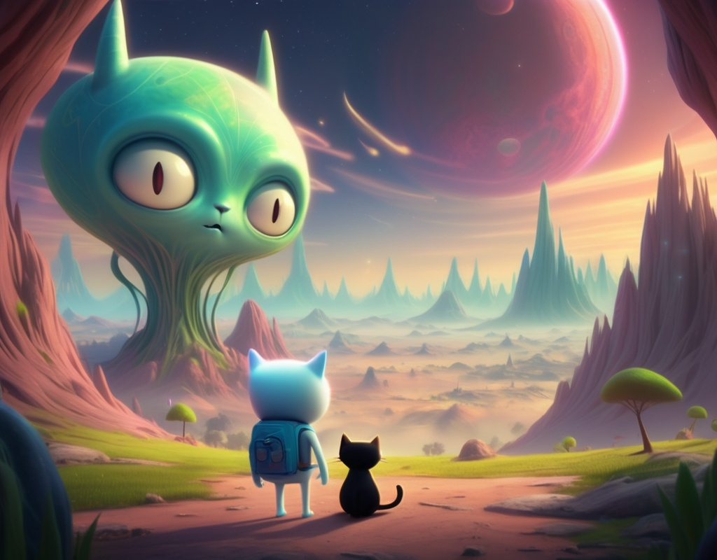 Adventure time animation style. welcoming atmosphere...