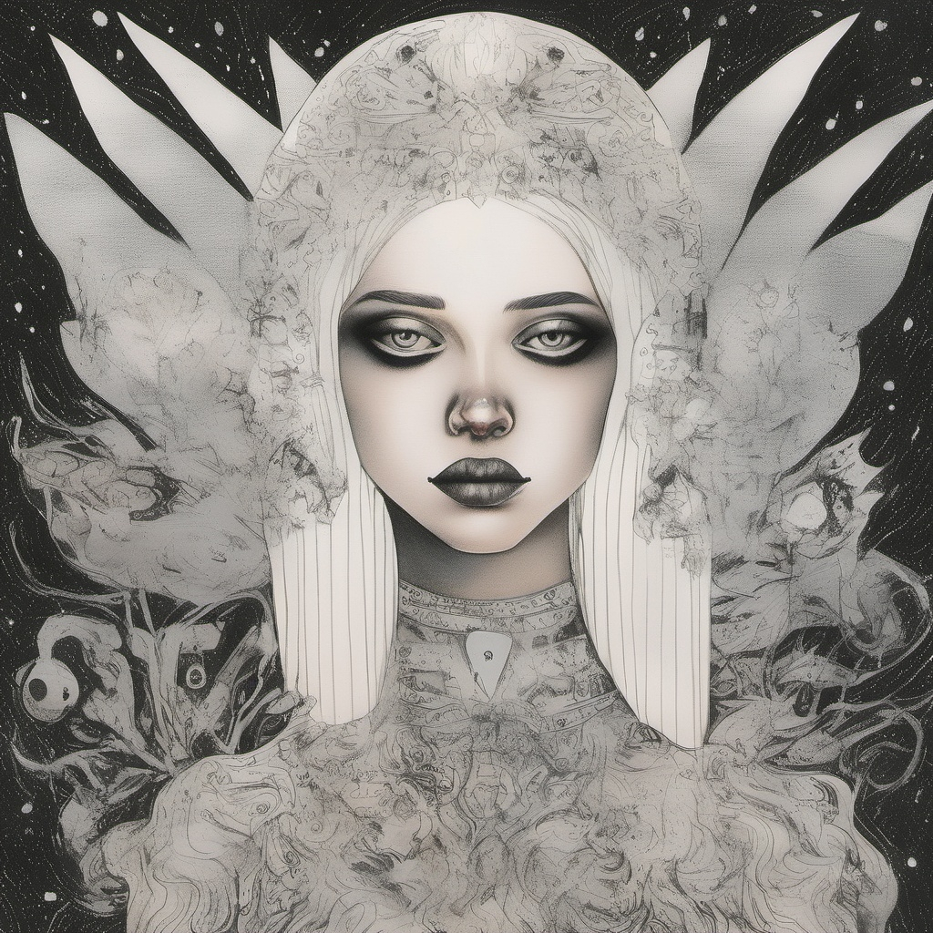 An ethereal alien princess from Pluto, sporting a po...