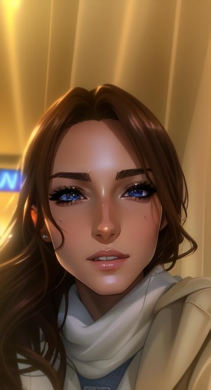semi-realistic anime girl, skin highlights, hair hig... | OpenArt