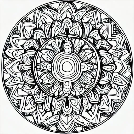 mandala colouring book cover page