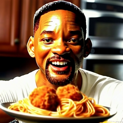 will smith is cooking spaghetti with meatballs