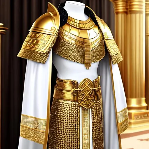 white and gold ancient egyptian/medieval arabian sca...