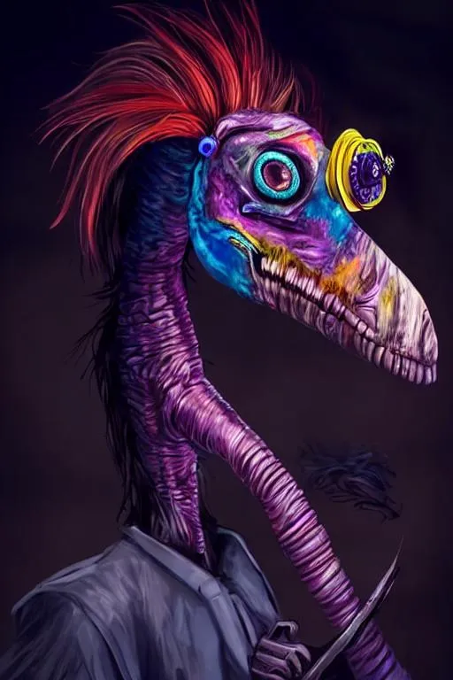 Stringy colorful puppet with googly eyes + dragon h... | OpenArt