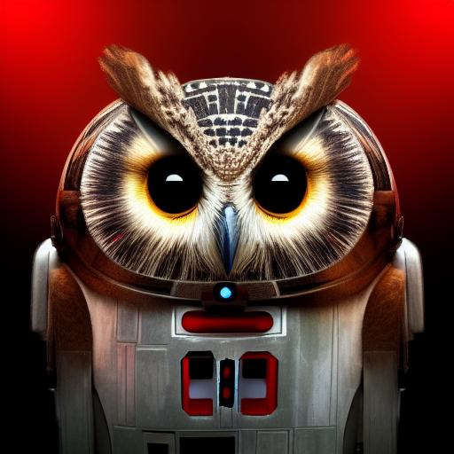 Head owl + star wars, high quality, space fog, 4k