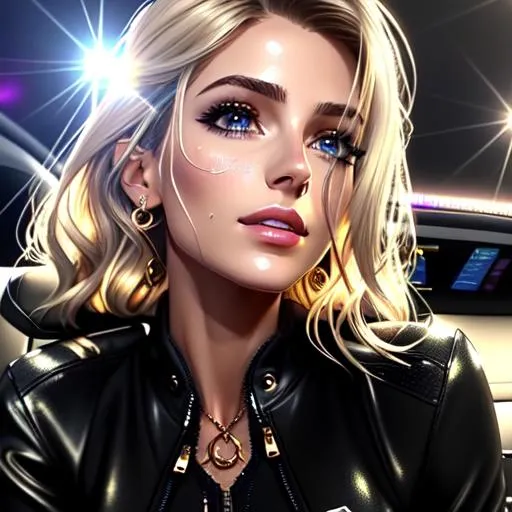 semi-realistic girl, skin highlights, hair highlight... | OpenArt