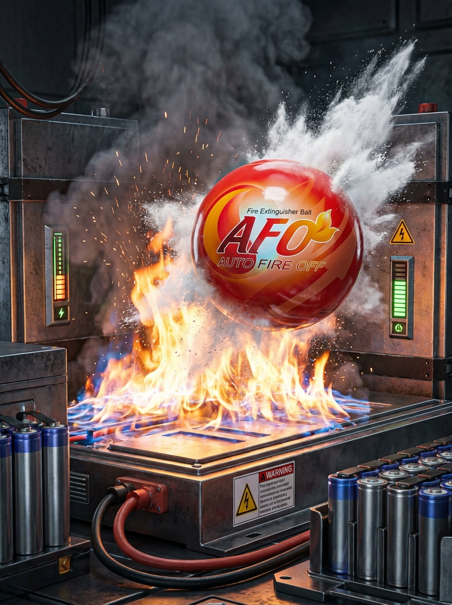 Ultra-realistic AFO Fire Extinguisher Ball in a dram...
