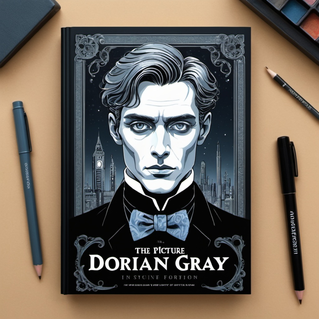 draw the cover of the book "The Picture of Dorian Gr...