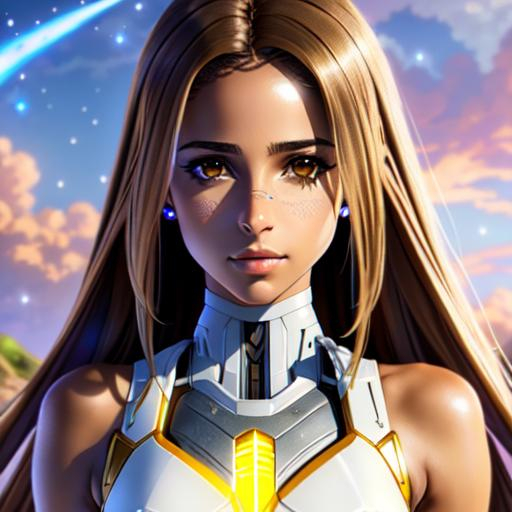 full body semi-realistic anime girl, Naomi Scott, sk... | OpenArt