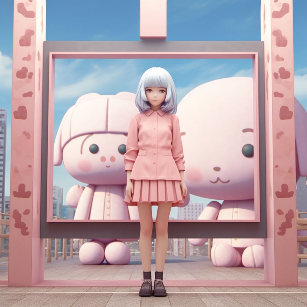 whimsical manipulation of viewpoint of cute anime gi... | OpenArt