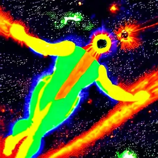 Hyperion Marvel, Nuclear Man, Solar-Flare-Cape float...